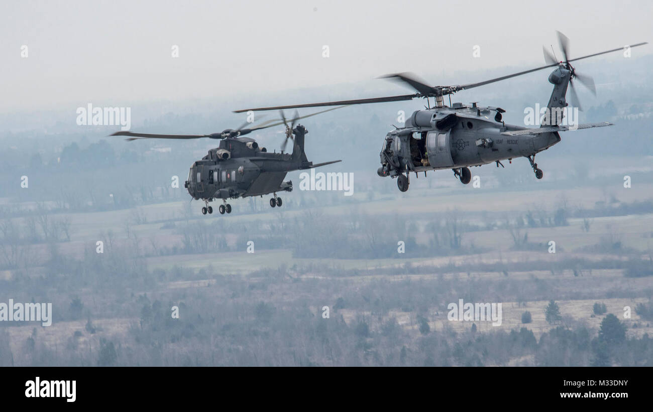 An HH-60G Pave Hawk helicopter assigned to the 56th Rescue Squadron ...
