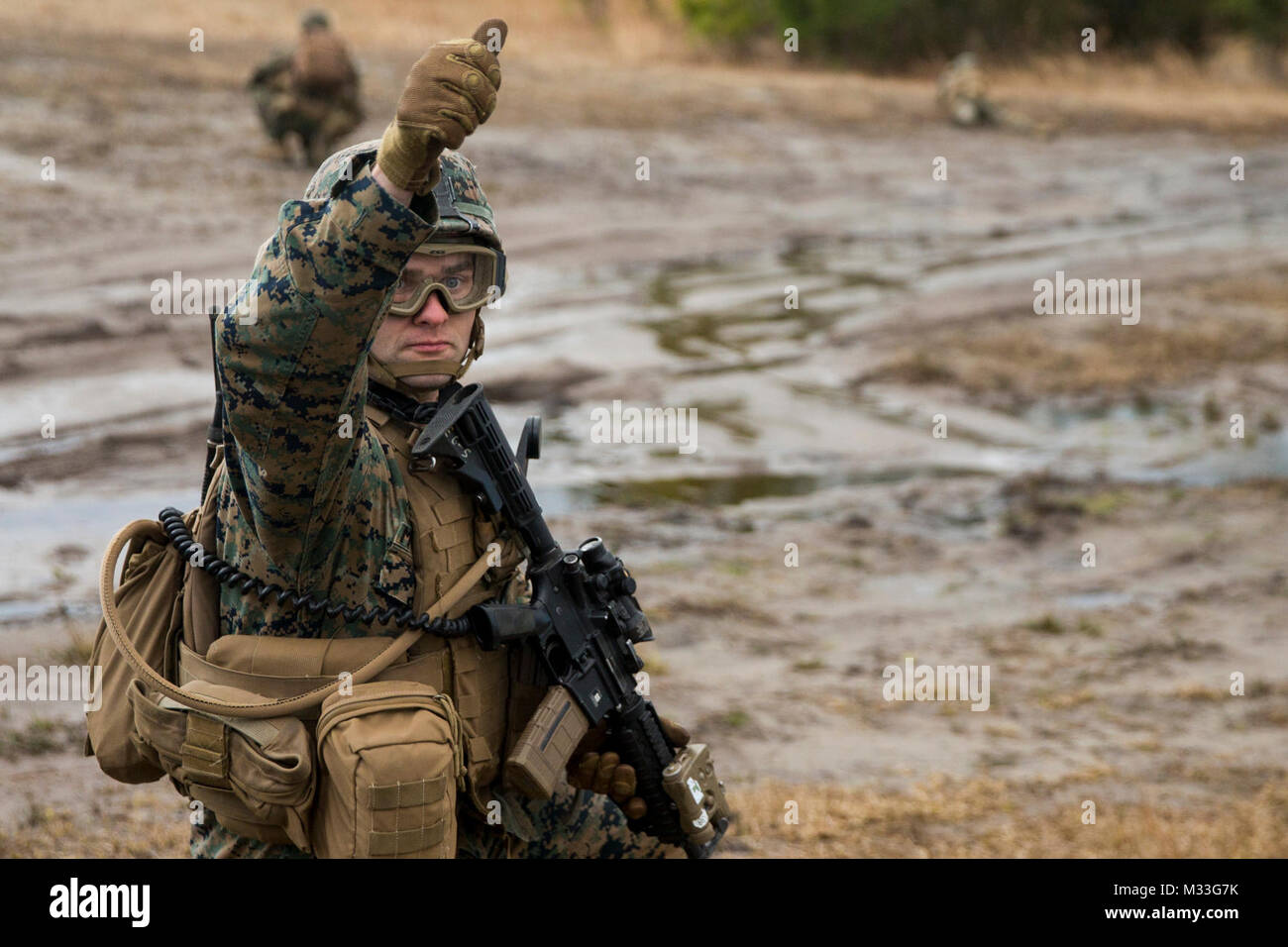 U.S. Marine Corps. Cpl. Dylan T. Mccaughan, squad leader, with Weapons ...