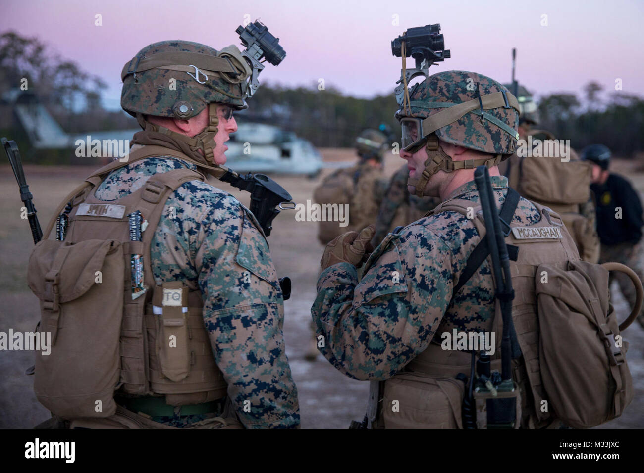 U.S. Marine Corps. Cpl. Austin J. Smith, left, and Cpl. Dylan T ...