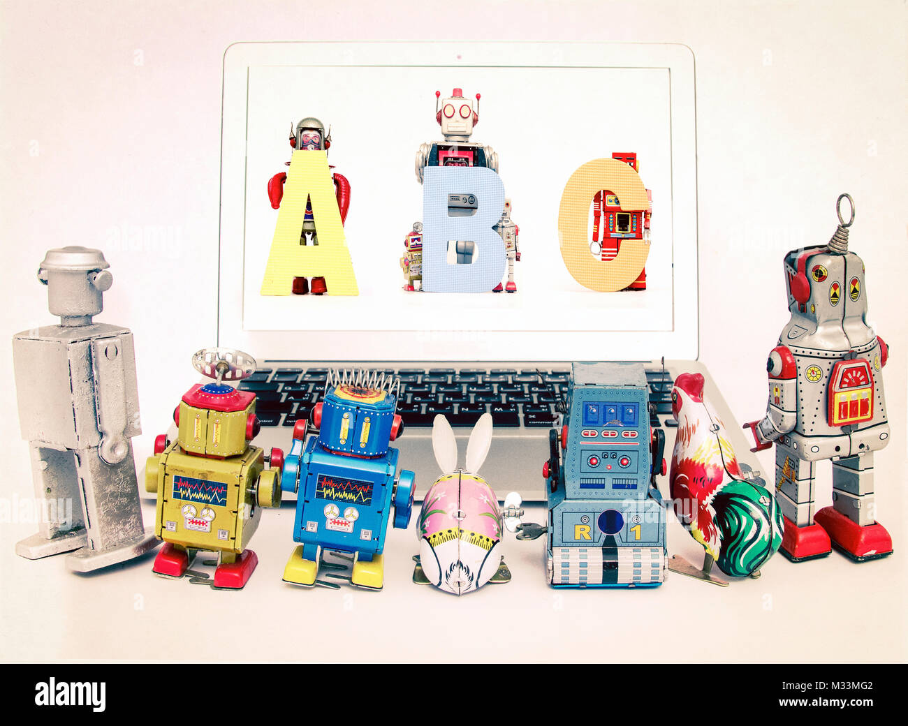 Abc on laptop screen hi-res stock photography and images - Alamy