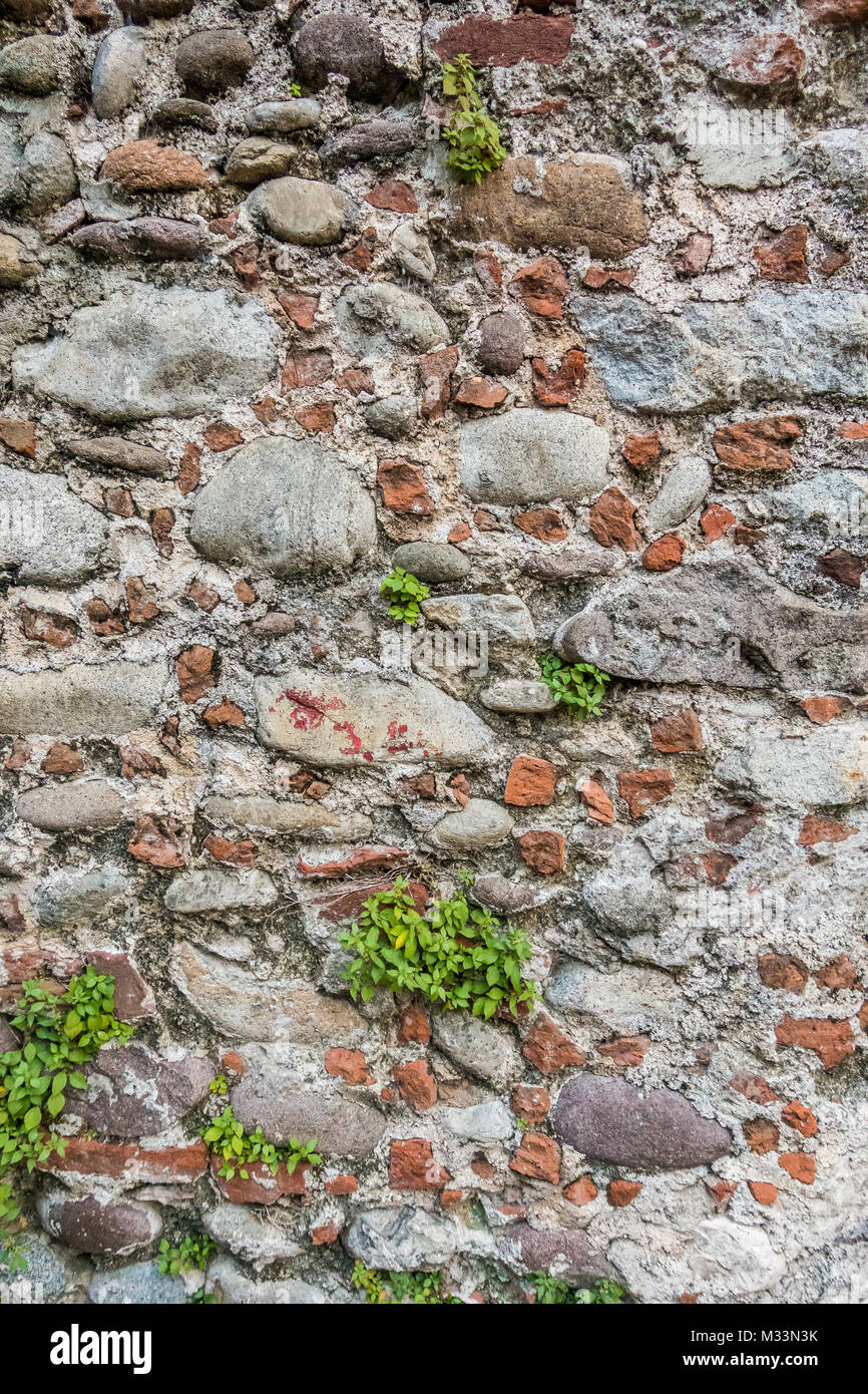 Old medieval wall in Italy. Texture pattern background stone Stock ...
