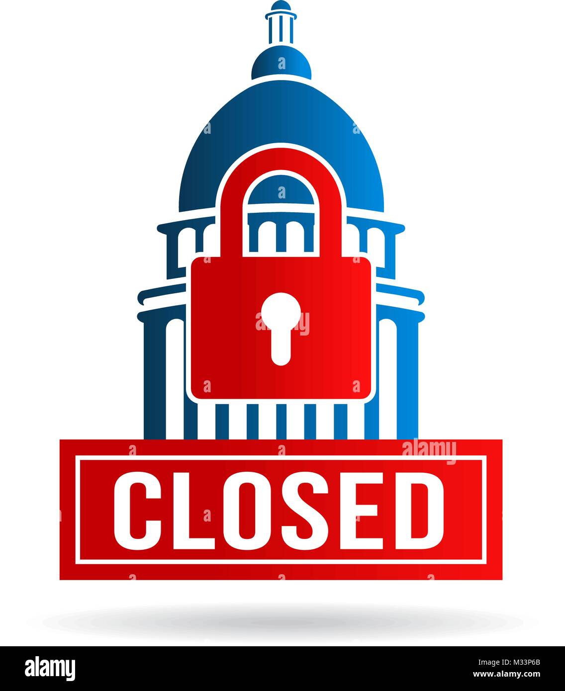 USA Government Shutdown. Vector Illustration Stock Vector Image & Art ...