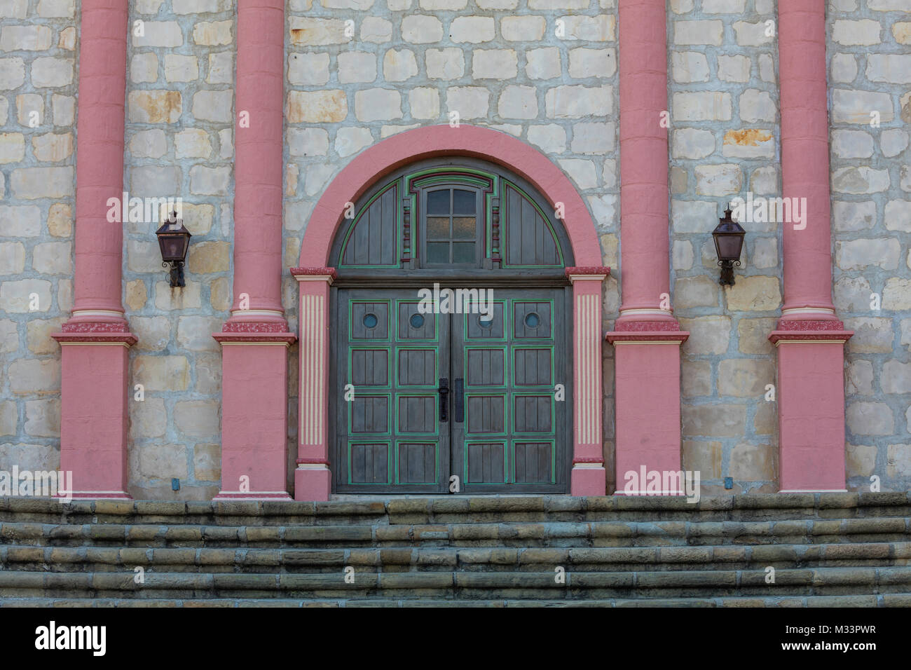 Entrance to Mission Santa Barbara, Santa Barbara, California Stock ...