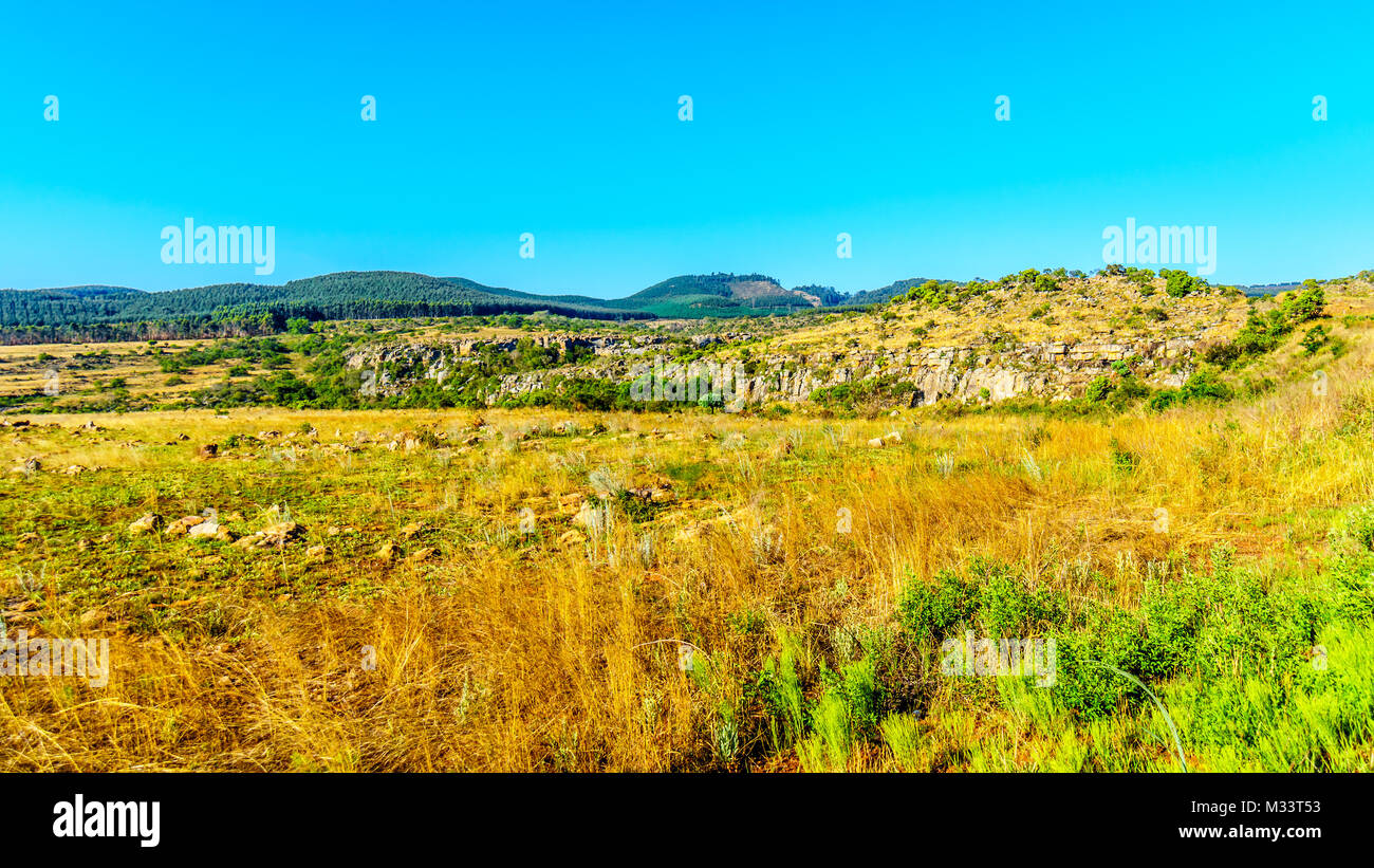 Scenery of the highveld along the Panorama Route in Mpumalanga Province ...