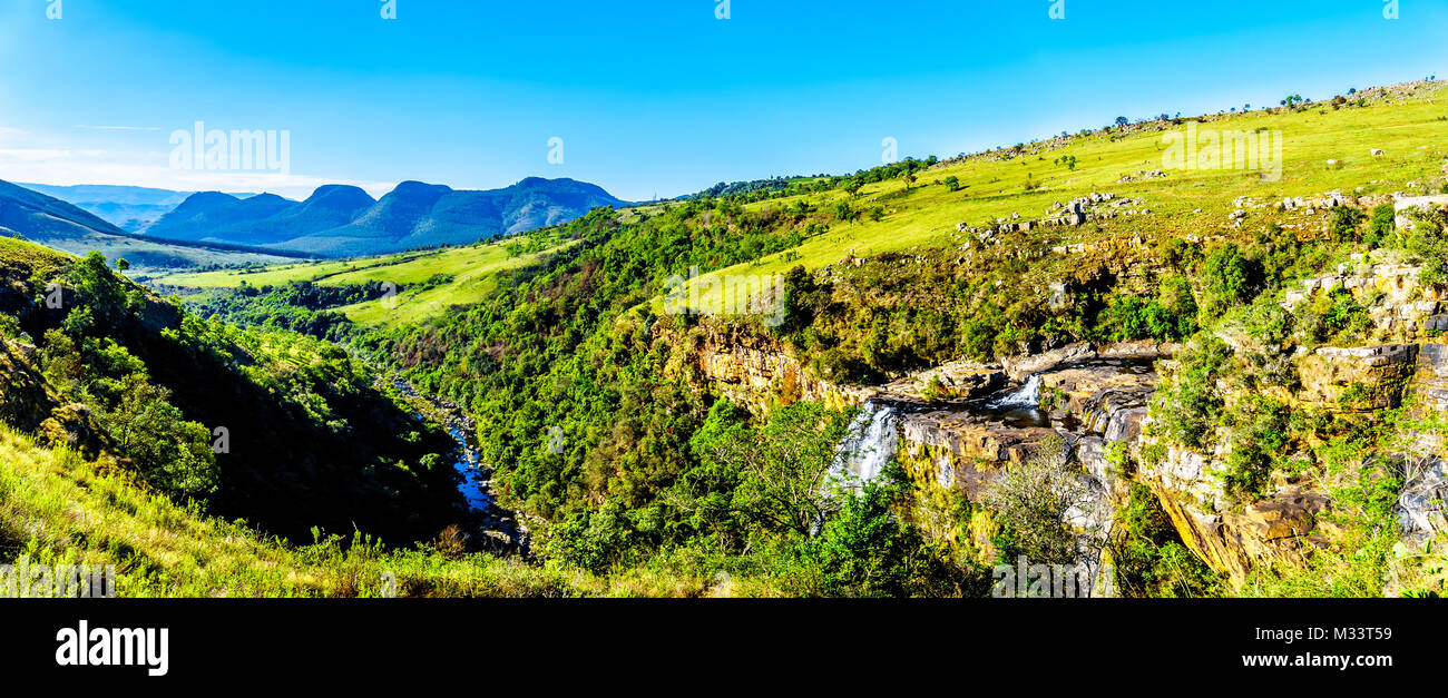 Panorama View of Lisbon Falls and the Lisbon River Valley near Graskop ...