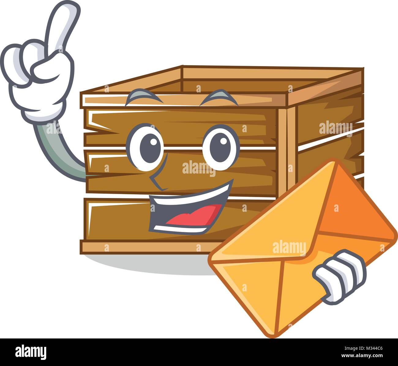 With envelope crate character cartoon style Stock Vector Image & Art ...