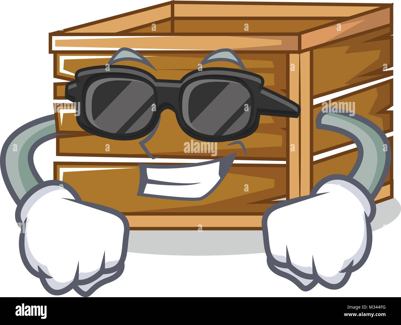Super cool crate character cartoon style Stock Vector Image & Art - Alamy