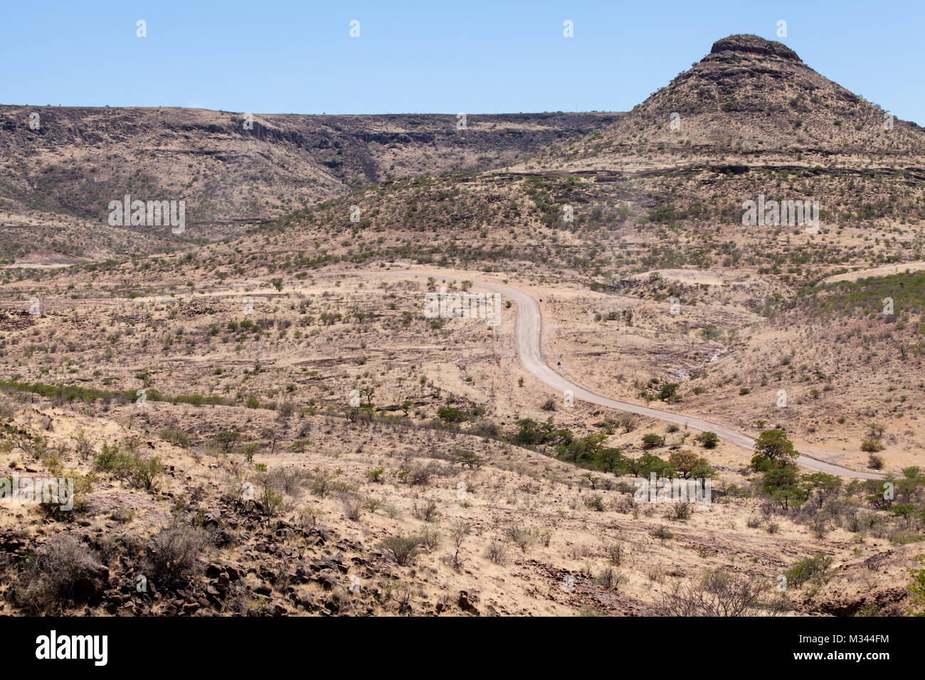 Road through desert landscape, Kunene region, Namibia Stock Photo - Alamy