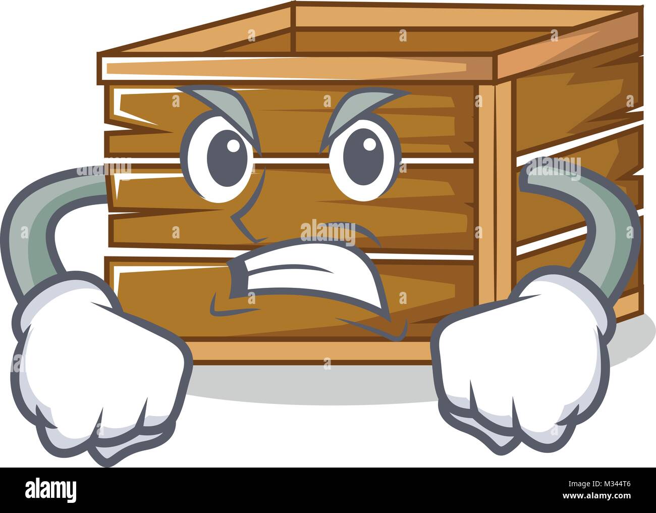 Angry crate mascot cartoon style Stock Vector Image & Art - Alamy