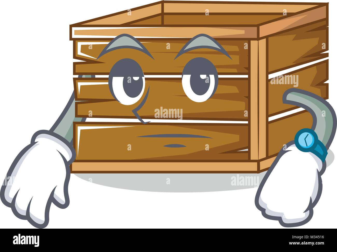 Waiting crate mascot cartoon style Stock Vector Image & Art - Alamy