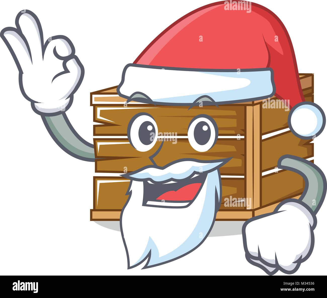 Santa crate mascot cartoon style Stock Vector Image & Art - Alamy