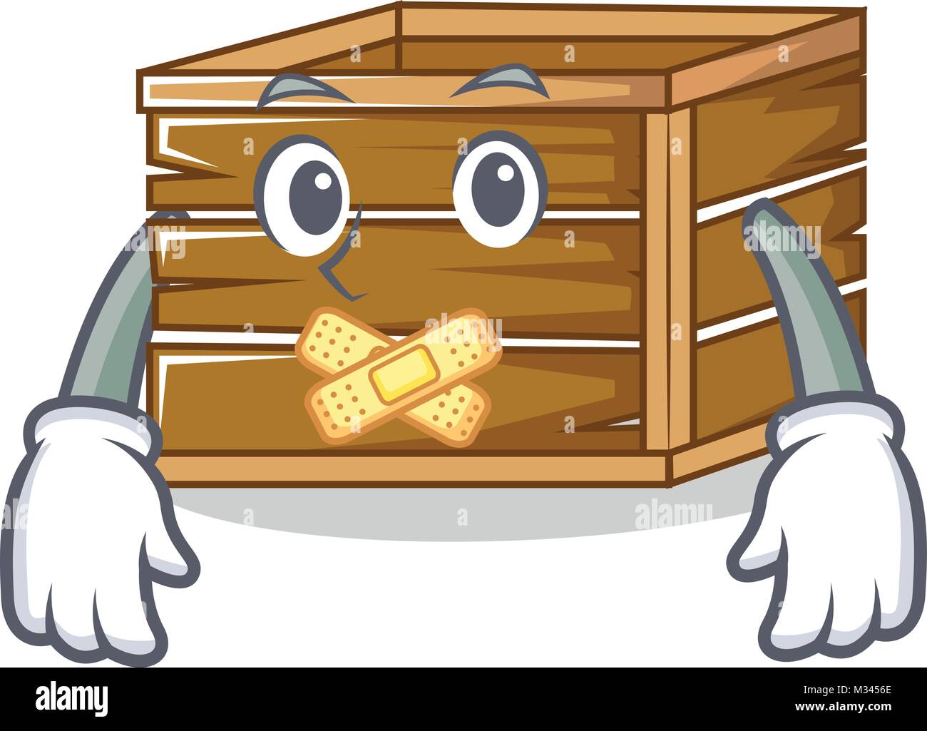 Silent crate mascot cartoon style Stock Vector Image & Art - Alamy
