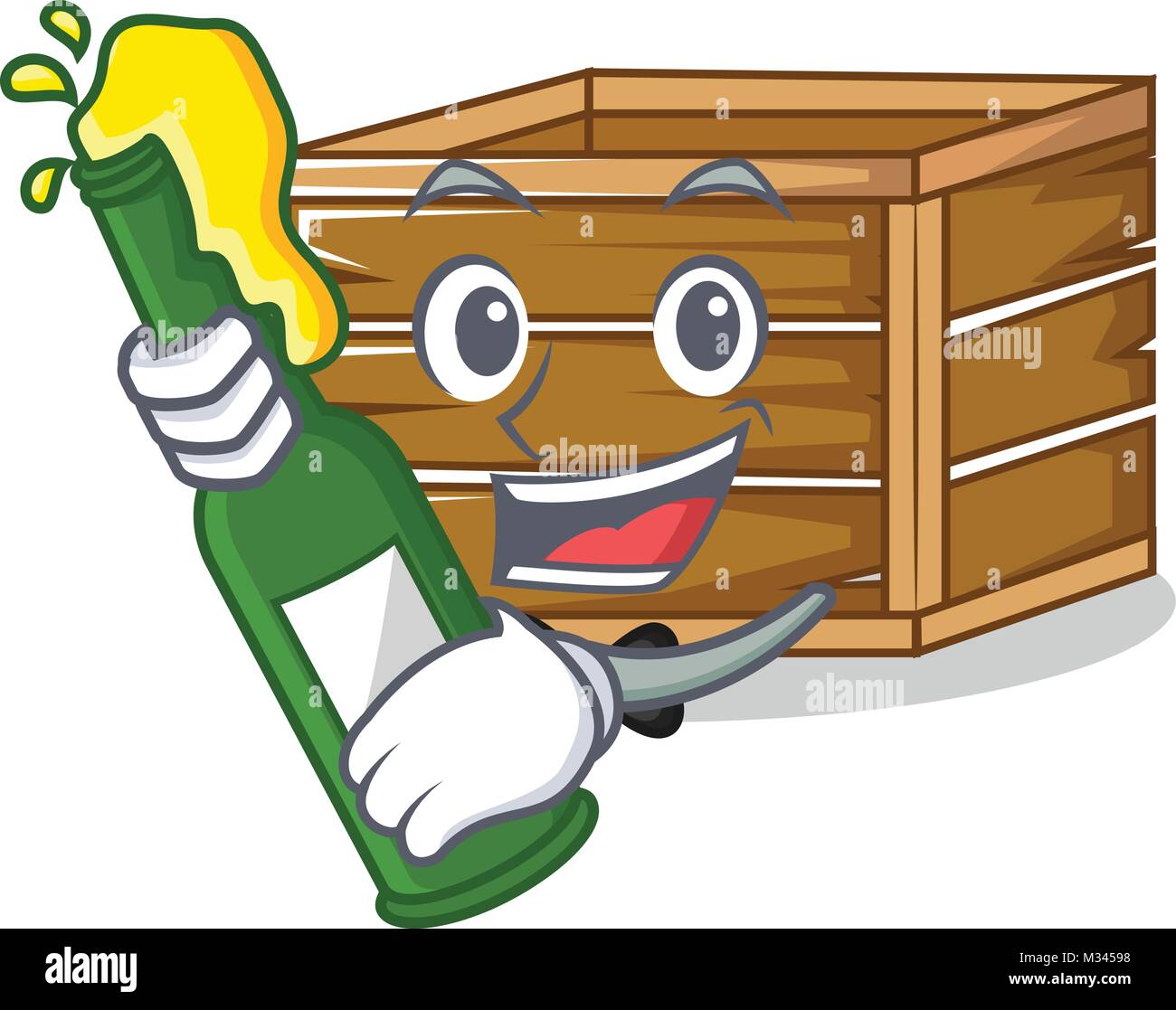 With beer crate mascot cartoon style Stock Vector Image & Art - Alamy