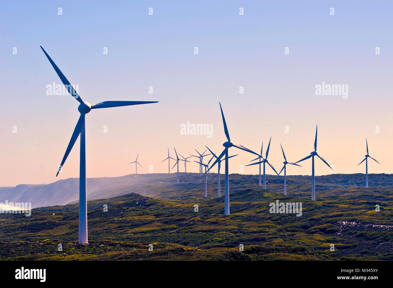 Wind turbines on a wind farm, Albany, Western Australia, Australia ...
