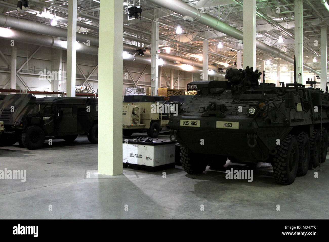 Vehicles with 1st Stryker Brigade Combat Team “Arctic Wolves” are ...