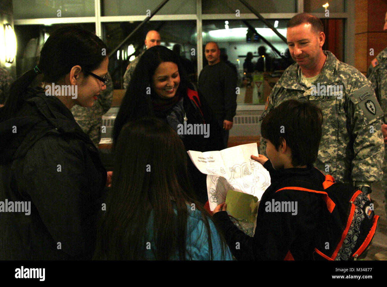 Lt. Col. James Hayes, 5th Squadron, 1st Cavalry Regiment commander (far ...