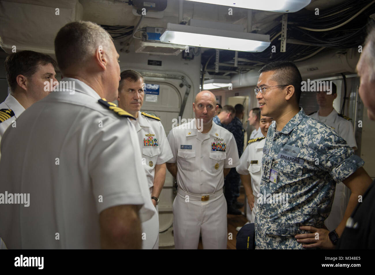 Republic of Singapore Navy Fleet Commander, Col. Lew Chuen Hong speaks ...