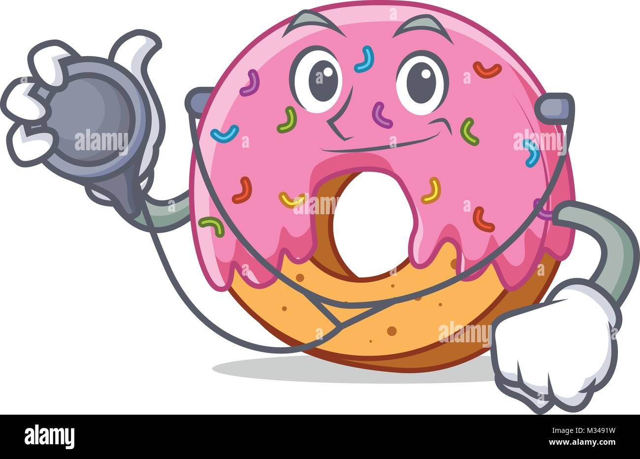 Doctor Donut character cartoon style Stock Vector Image & Art - Alamy