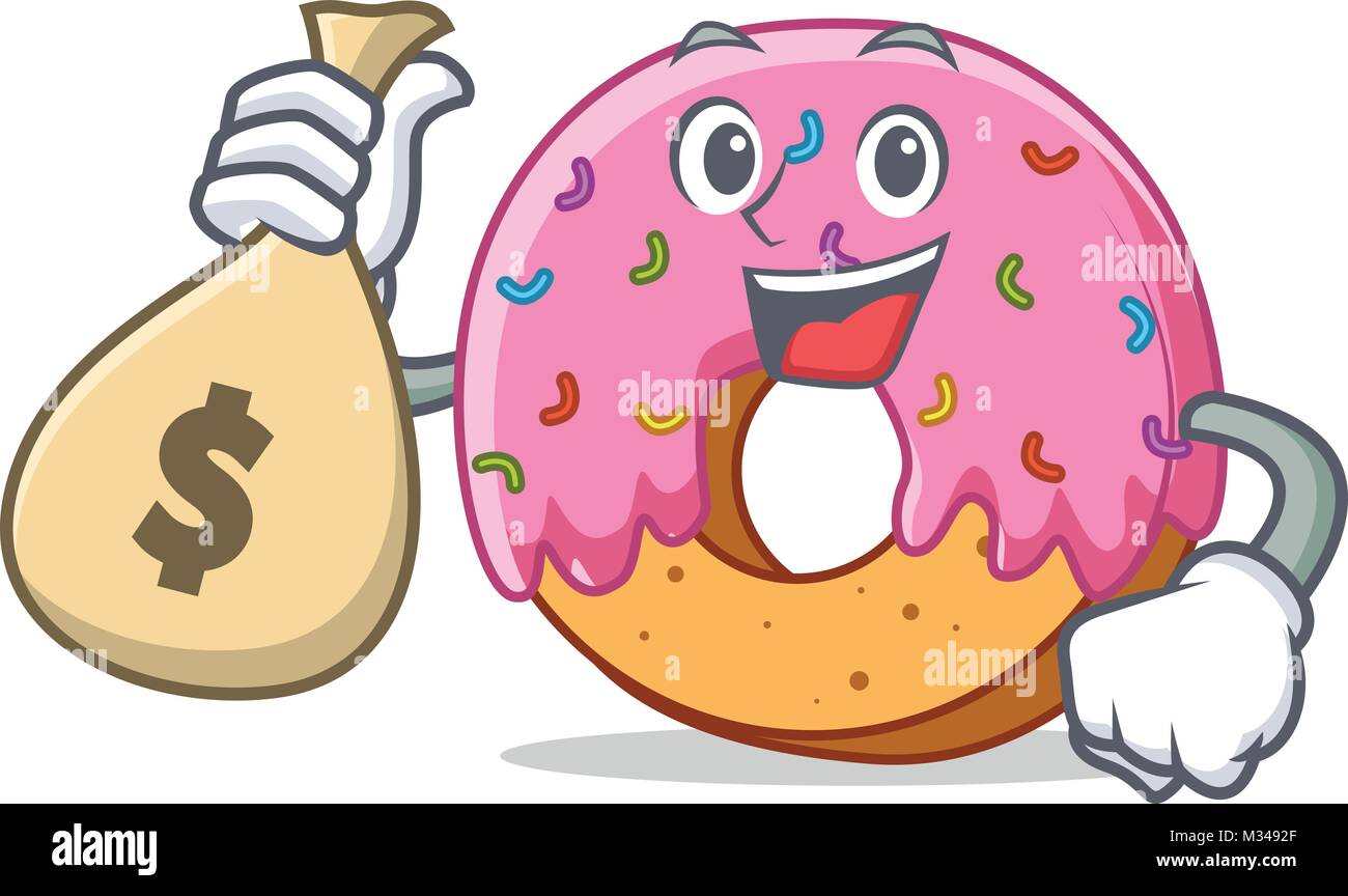 With money bag Donut character cartoon style Stock Vector Image & Art ...