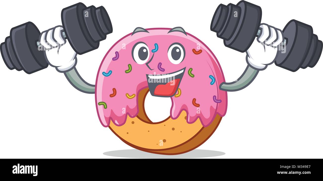 Fitness Fitness Donut character cartoon style Stock Vector Image & Art ...