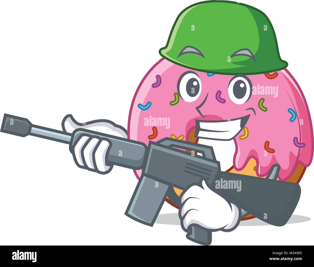 Army Donut character cartoon style Stock Vector Image & Art - Alamy
