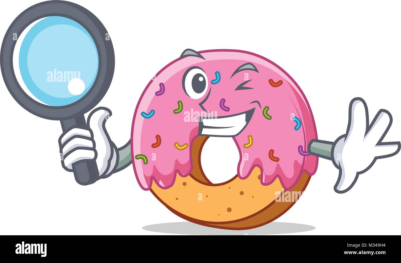 Detective Donut character cartoon style Stock Vector Image & Art - Alamy