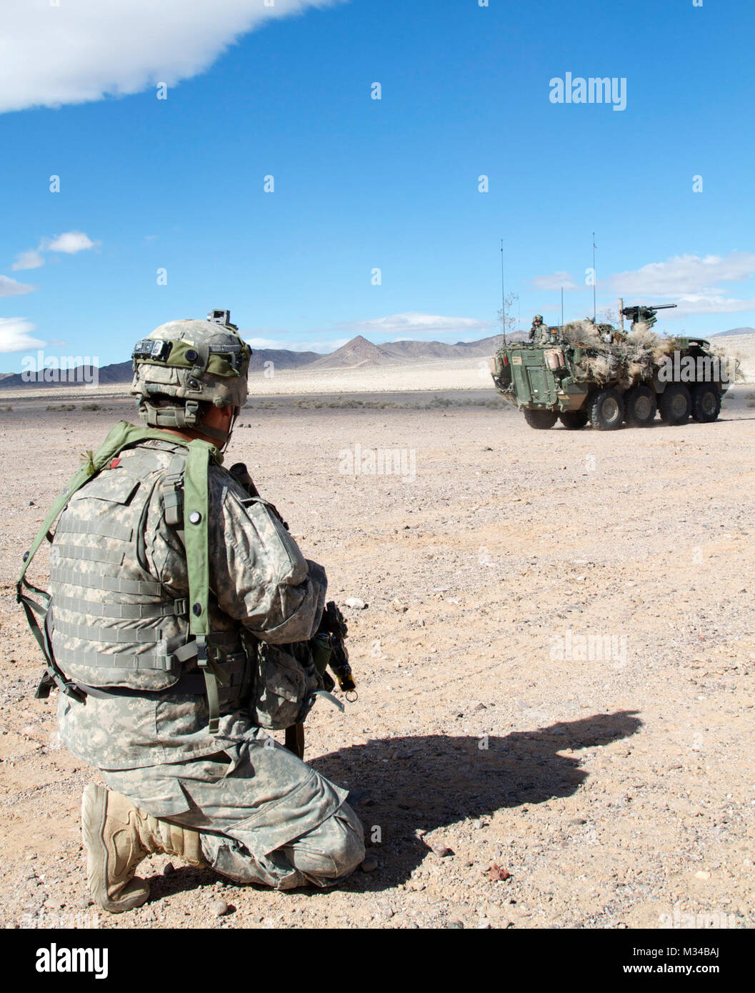 Pfc. Michael Long, normally an arm operator for the Buffalo mine ...