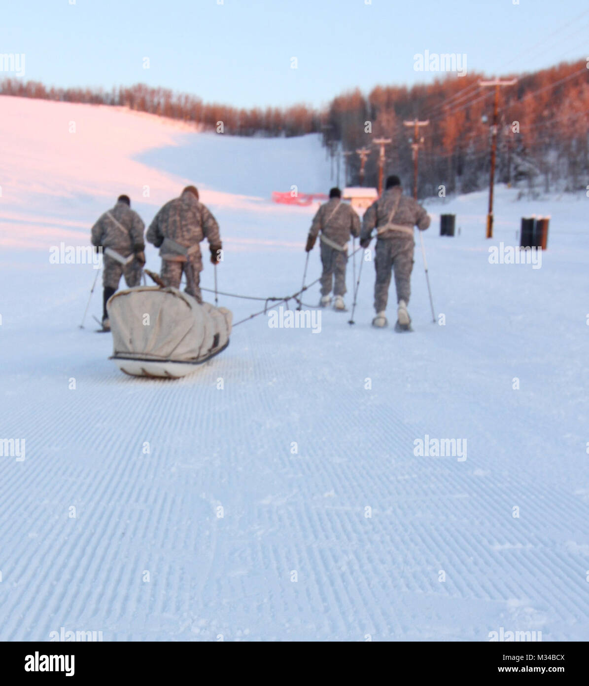 Soldiers from the Northern Warfare Training Center demonstrate how a ...