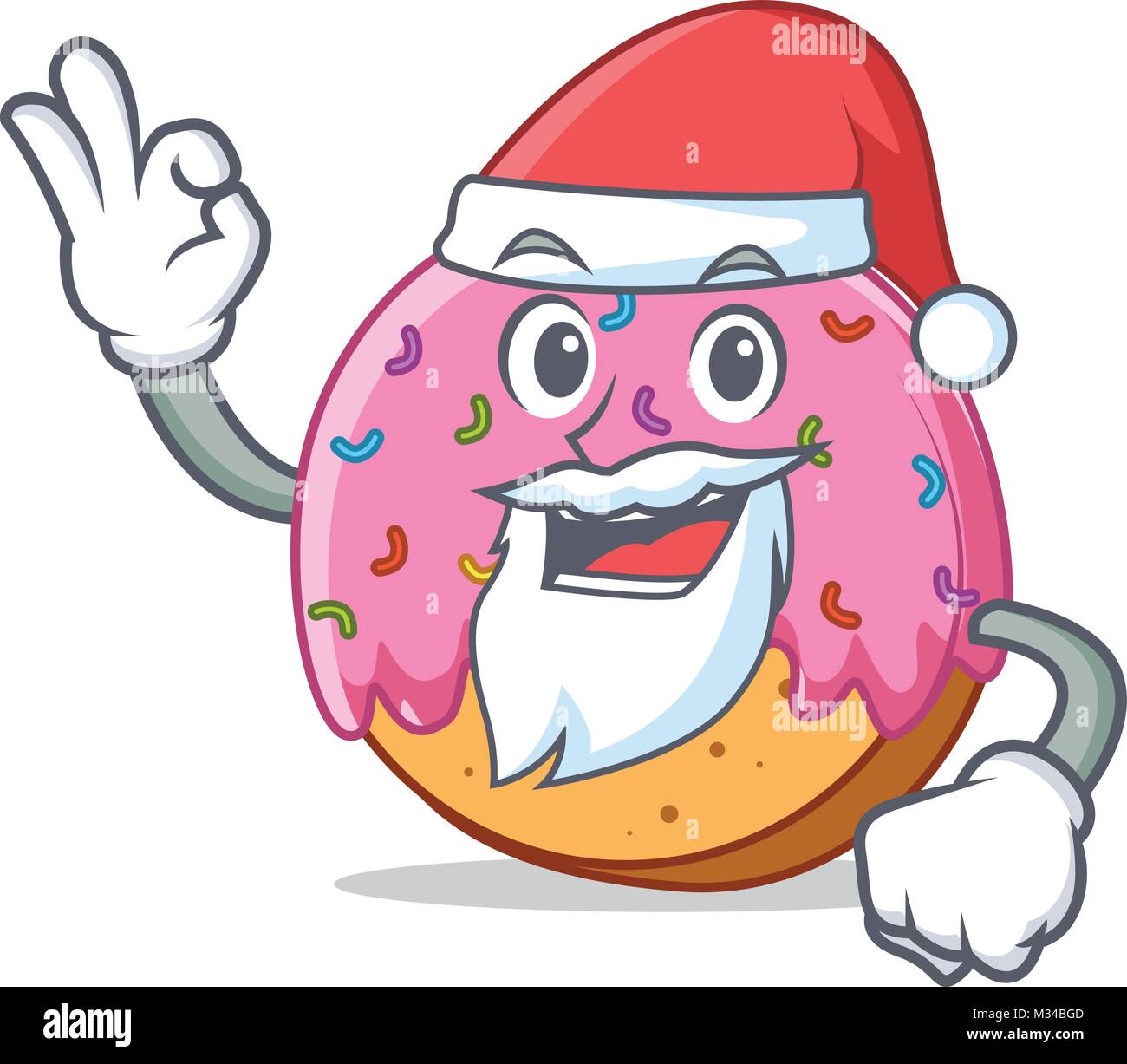 Santa Donut mascot cartoon style Stock Vector Image & Art - Alamy