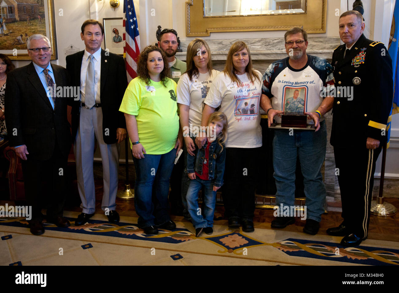 Maj. Gen. Robbie Asher (far right), the adjutant general for Oklahoma ...