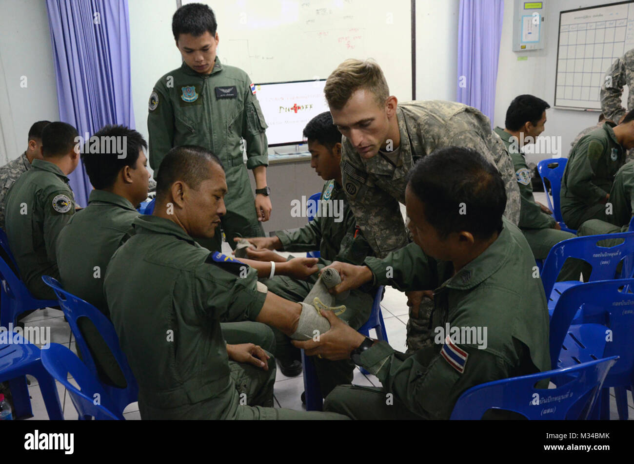 U.S., Thai soldiers practice MEDEVAC procedures, medical techniques ...