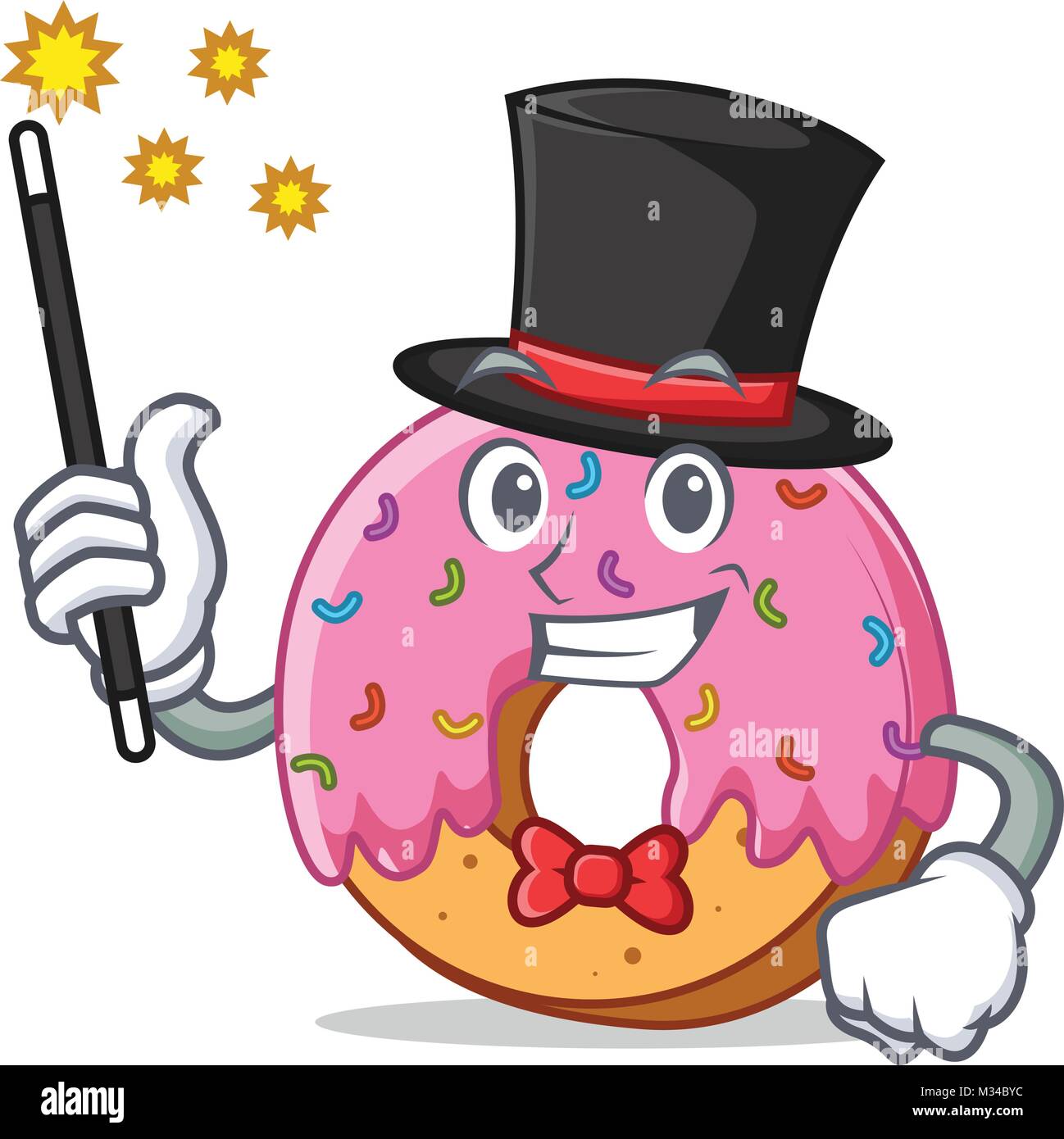 Magician Donut mascot cartoon style Stock Vector Image & Art - Alamy