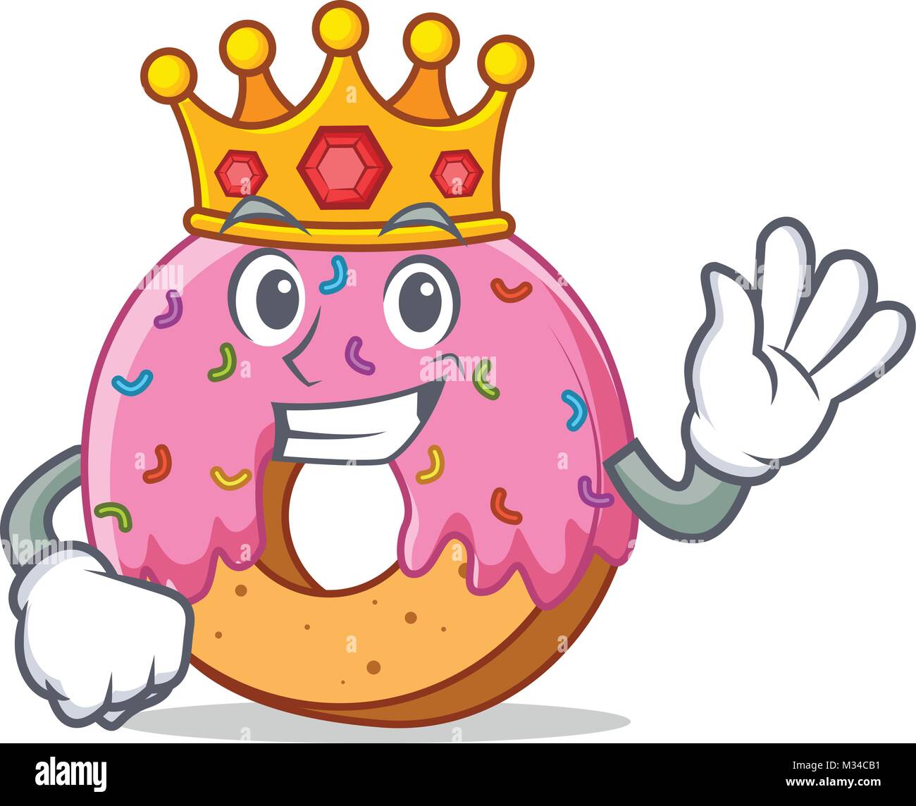 King Donut mascot cartoon style Stock Vector Image & Art - Alamy