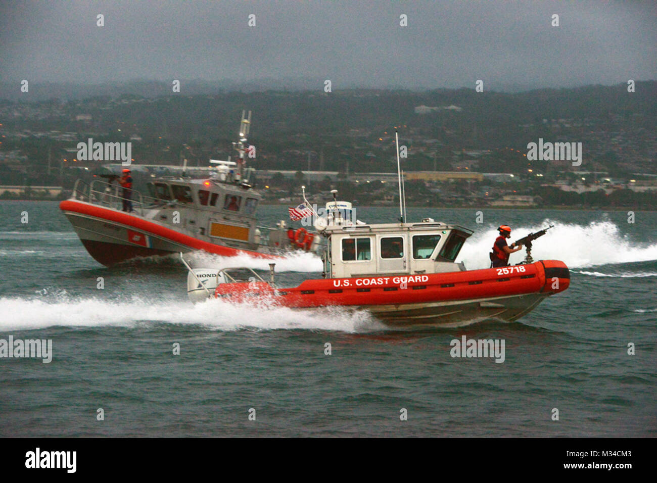 Coast Guard Station Honolulu crew members conduct tactical small boat ...