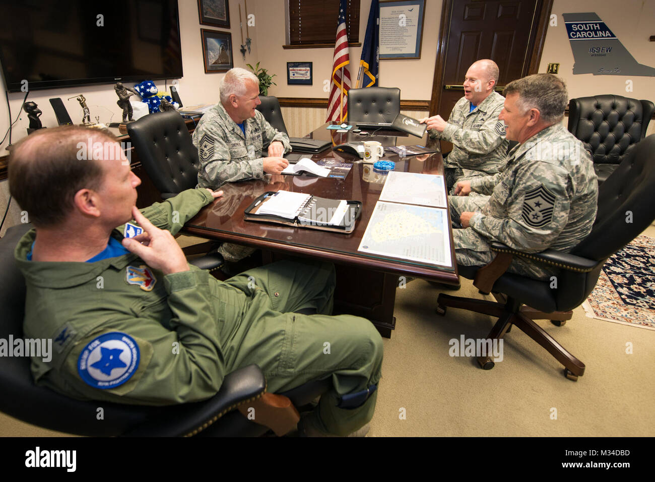 U.S. Air Force Chief Master Sgt. James W. Hotaling (back row), Command ...