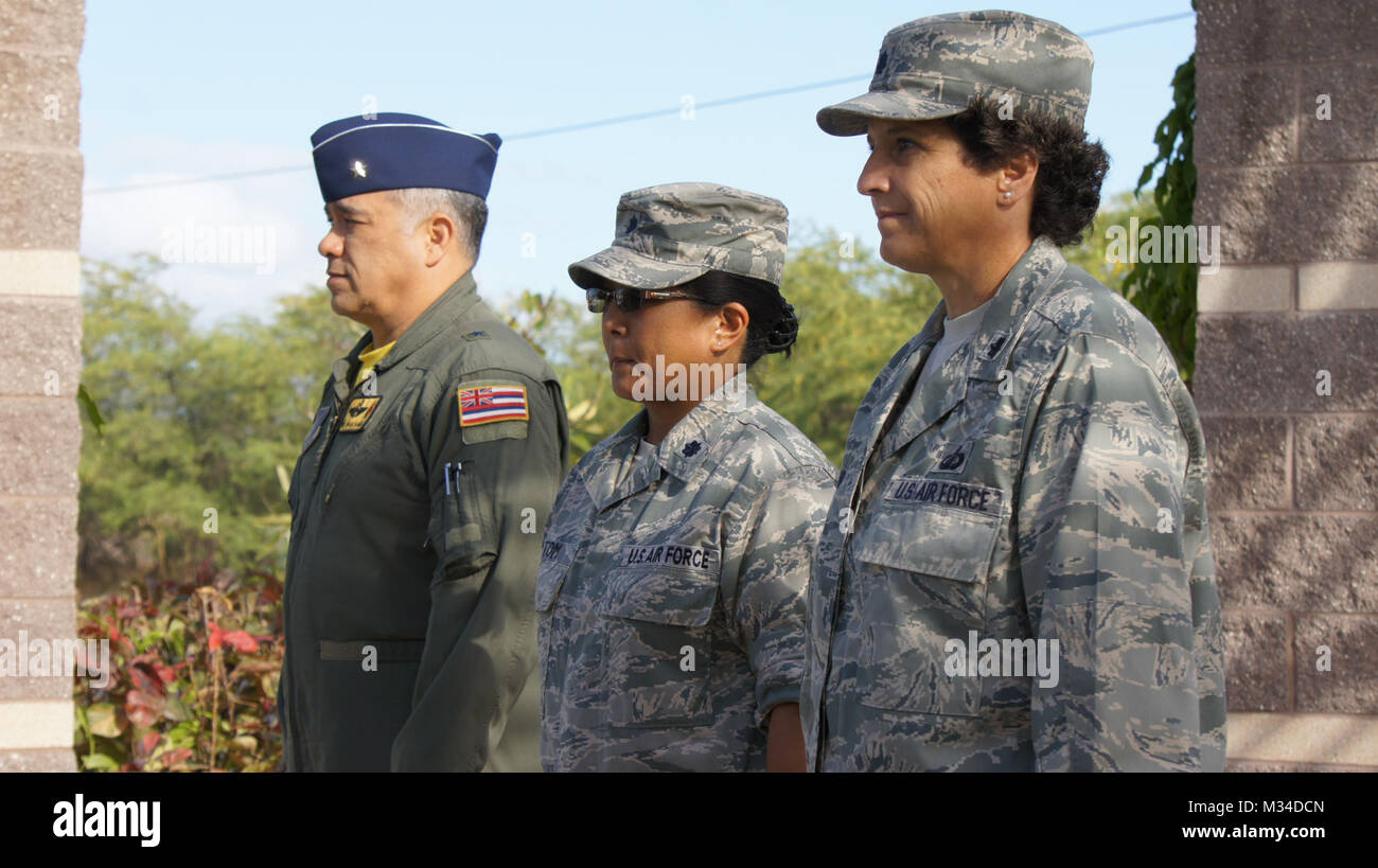 Brig. Gen. Braden Sakai, Commander 154th Wing, stands with Lt. Col ...