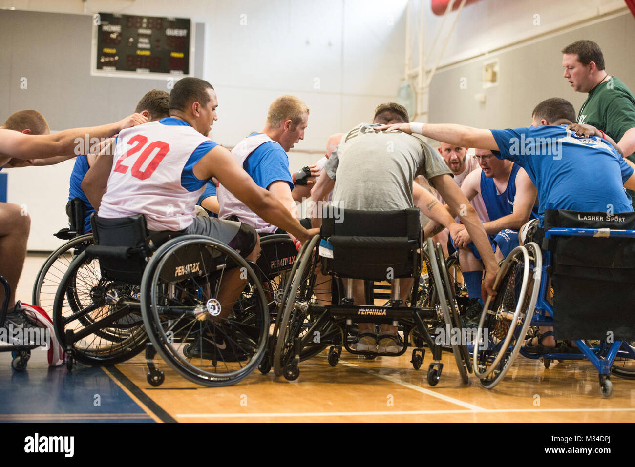 Air Force wounded warrior athletes build team spirit in the huddle ...