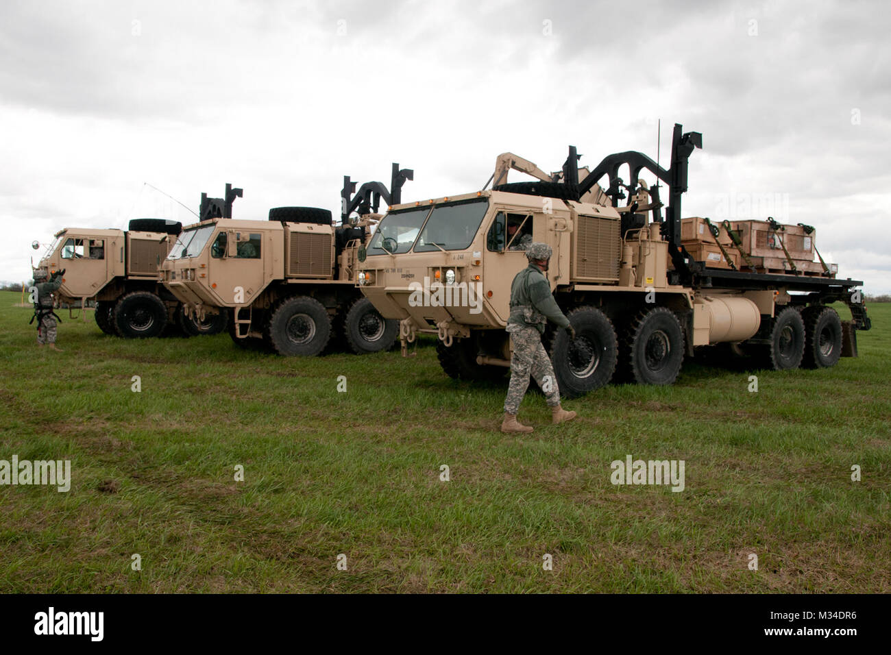 Soldiers from Company A, 700th Brigade Support Battalion, transport ...