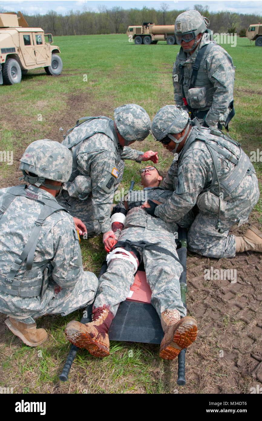 Soldiers from Company A, 700th Brigade Support Battalion, prepare a ...