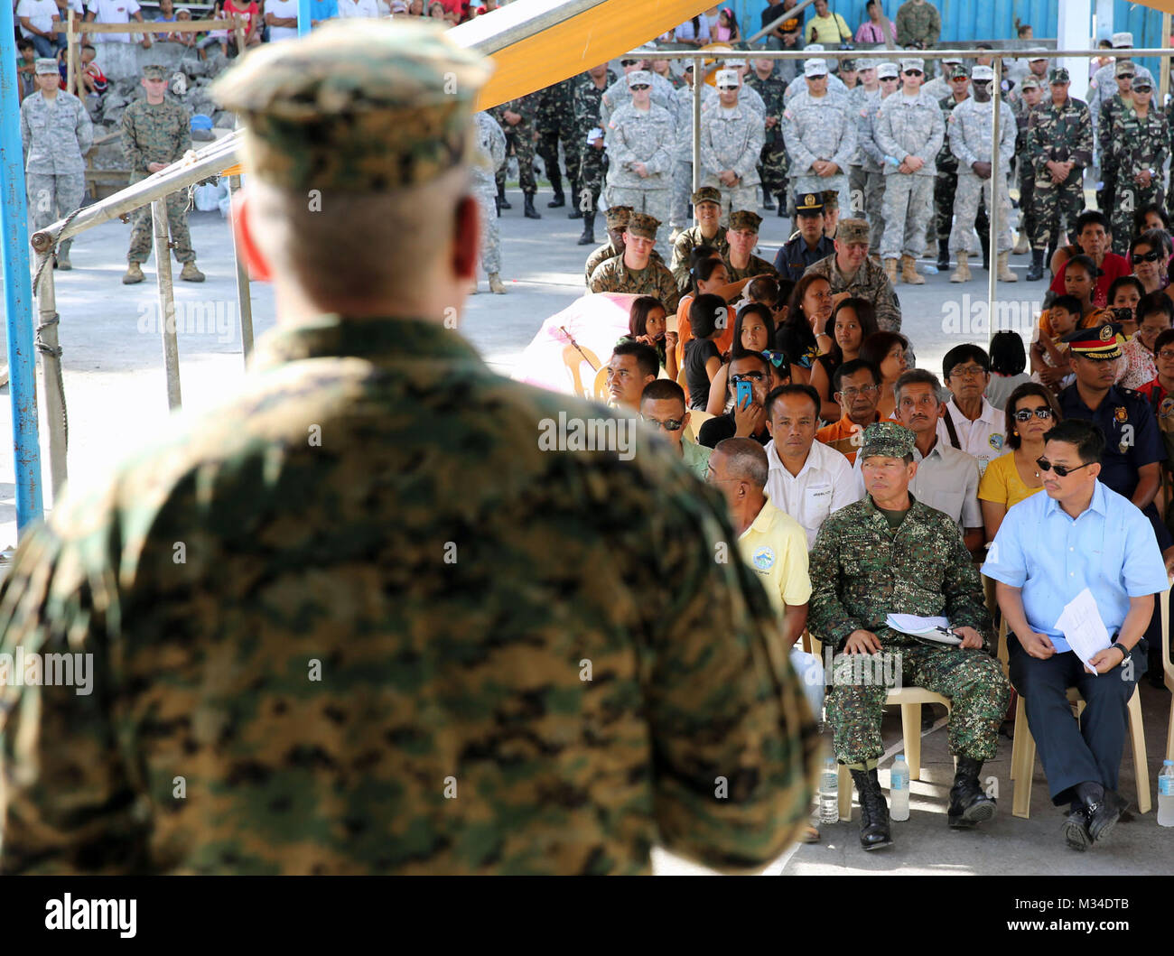 U.S. Marine Col. Curtis Lee speaks April 22 during a groundbreaking ...