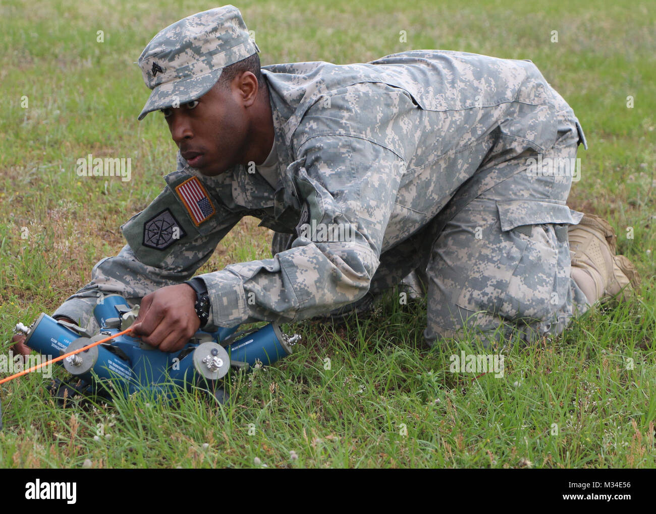 FORT GORDON, Augusta, Ga., April 24, 2015 - Sgt. Person practices ...