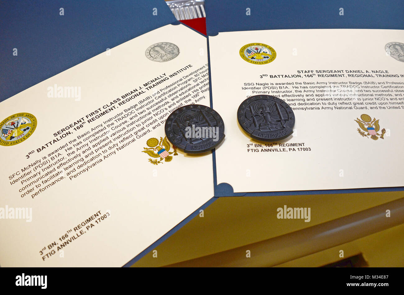 Army Instructor Badges Awarded by PANationalGuard Stock Photo - Alamy