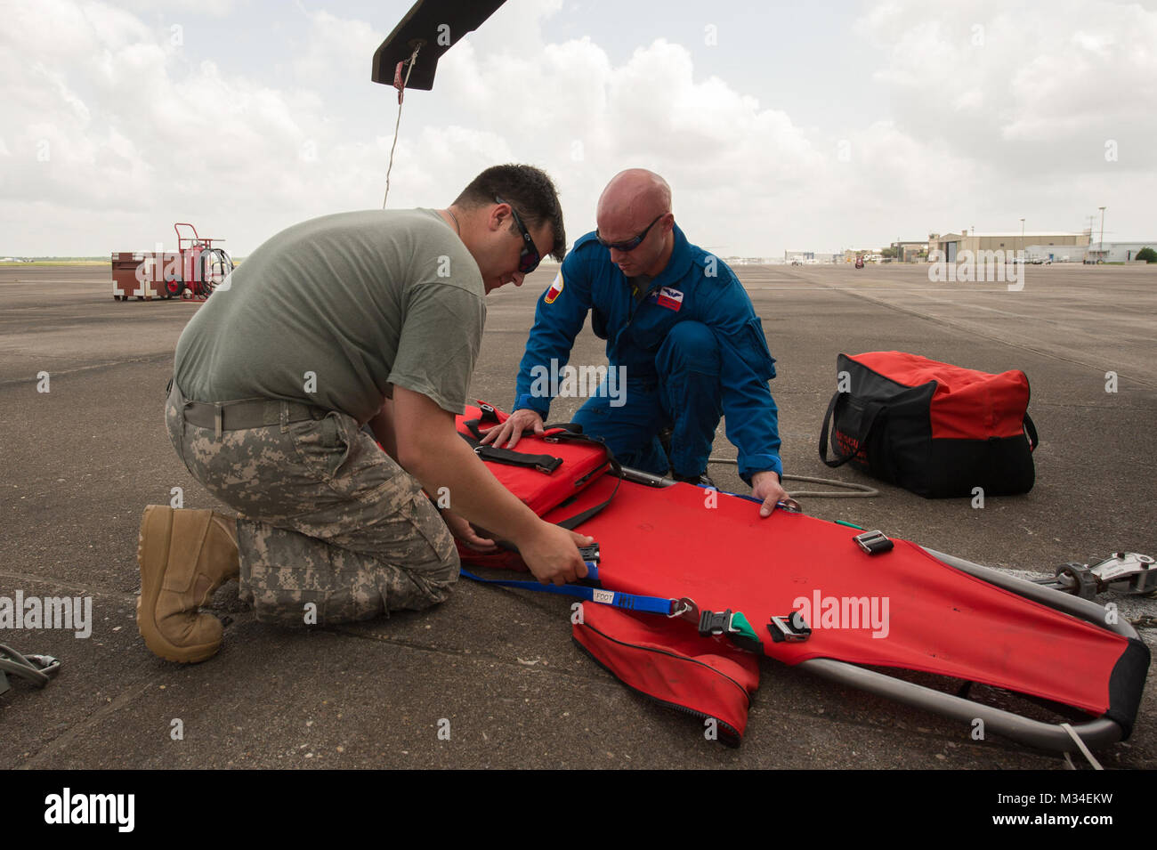Spc. Chris Sonnier, Louisiana National Guard, and Joshua Powell ...