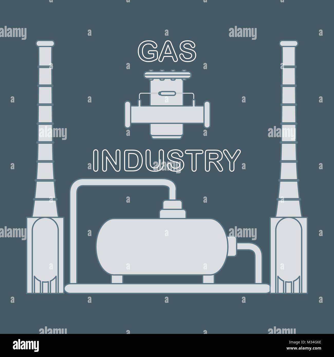 Gas processing plant. Gas filter. Design for announcement ...