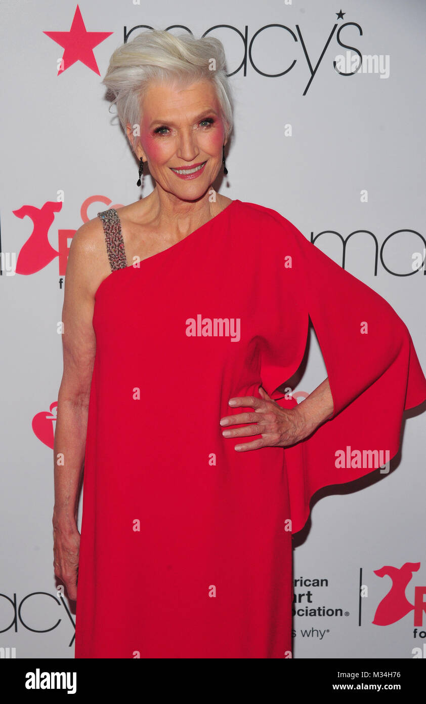 New York, NY, USA. 8th Feb, 2018. Maye Musk at the Red Dress/Go Red For ...