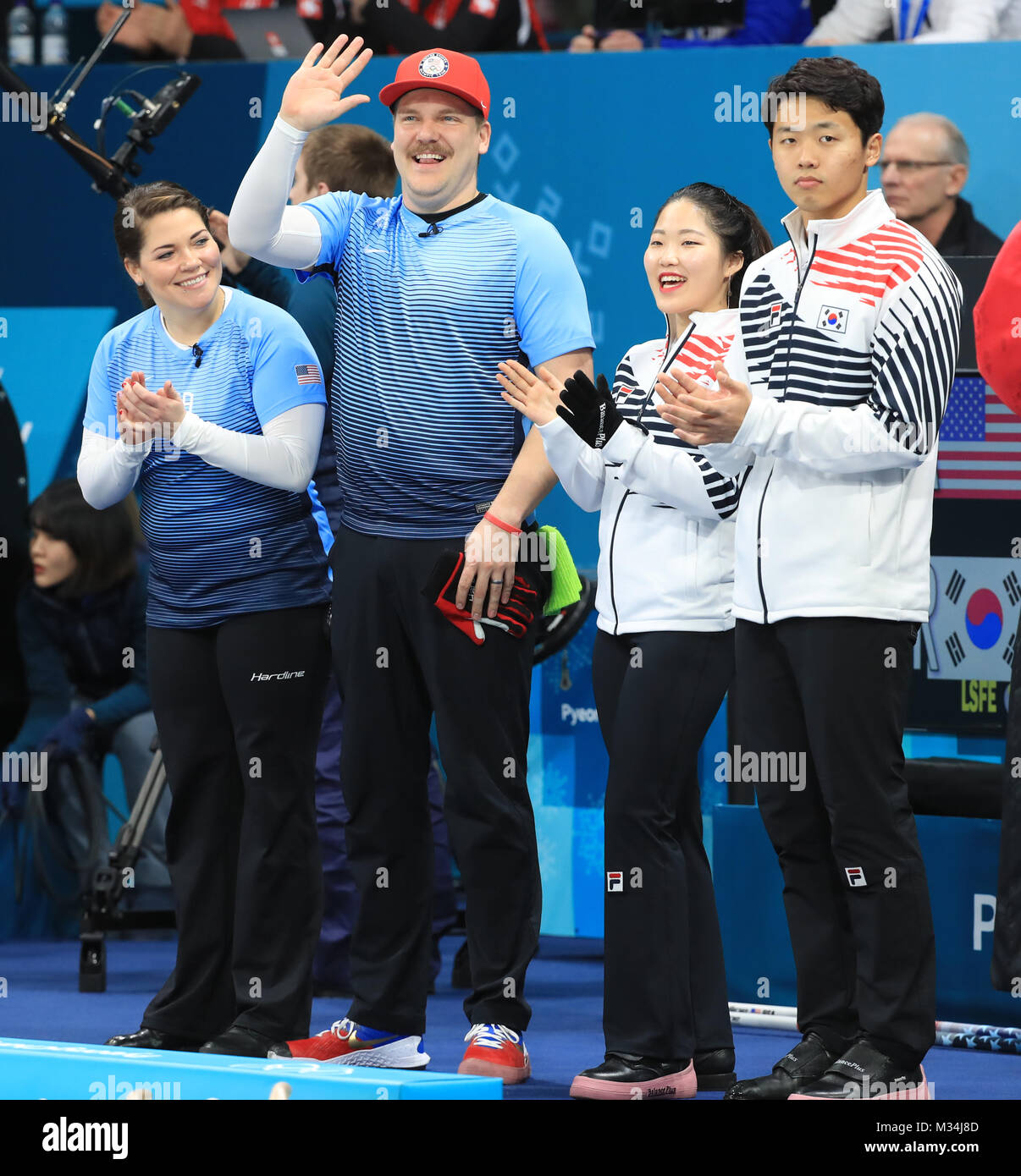PyeongChang. 09th Feb, 2018. S. Korea-U.S. Olympic curling Matt ...