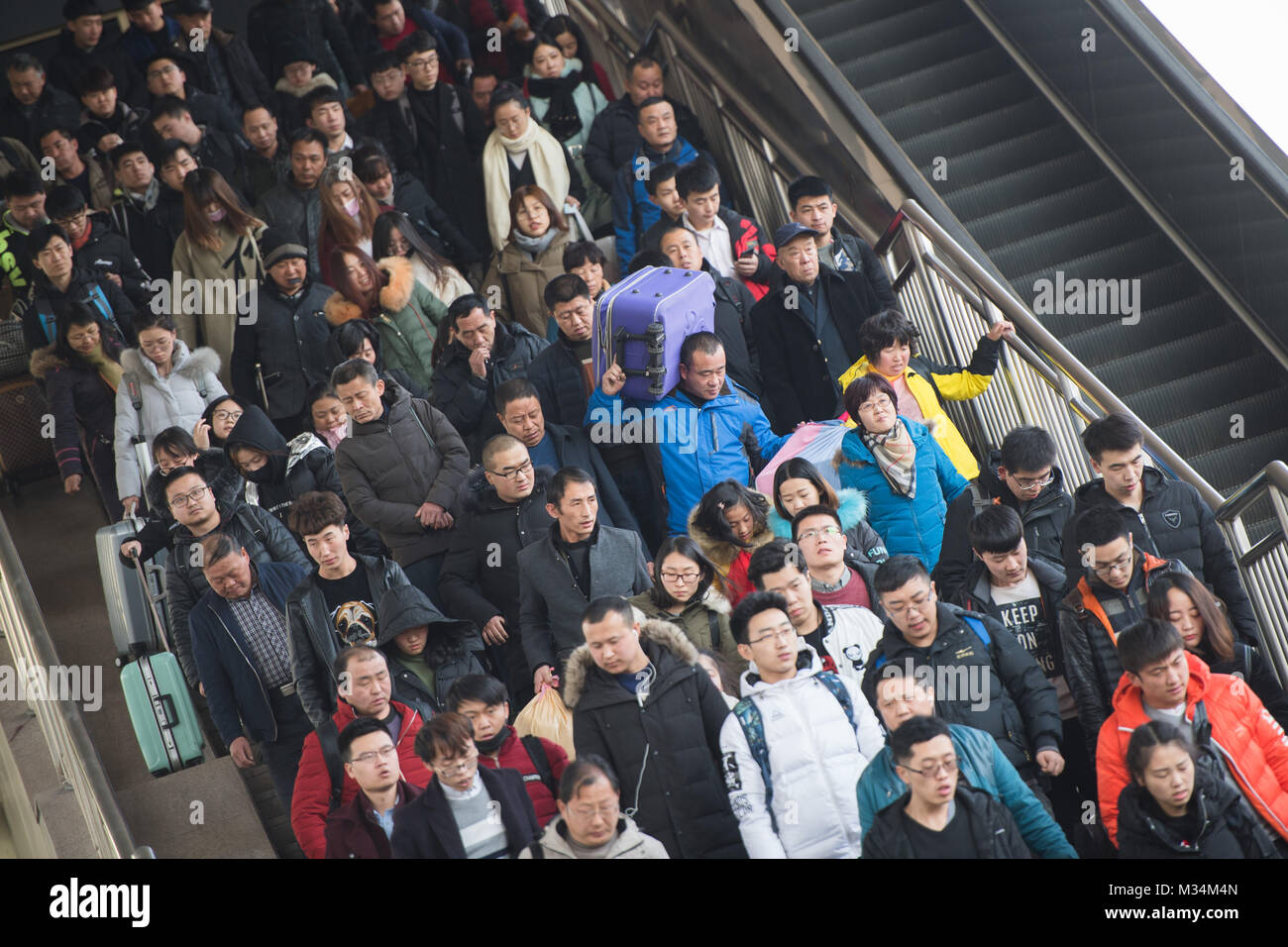 Taiyuan, China. 8th Febraury, 2018. Numerous passengers during Spring ...