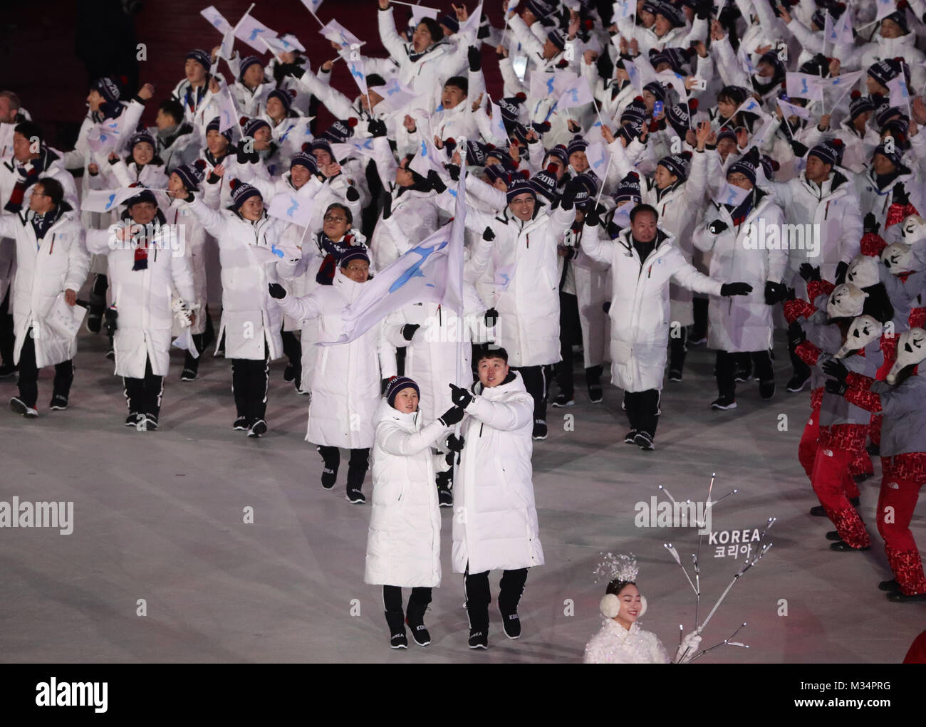 North korean olympics team hi-res stock photography and images - Alamy