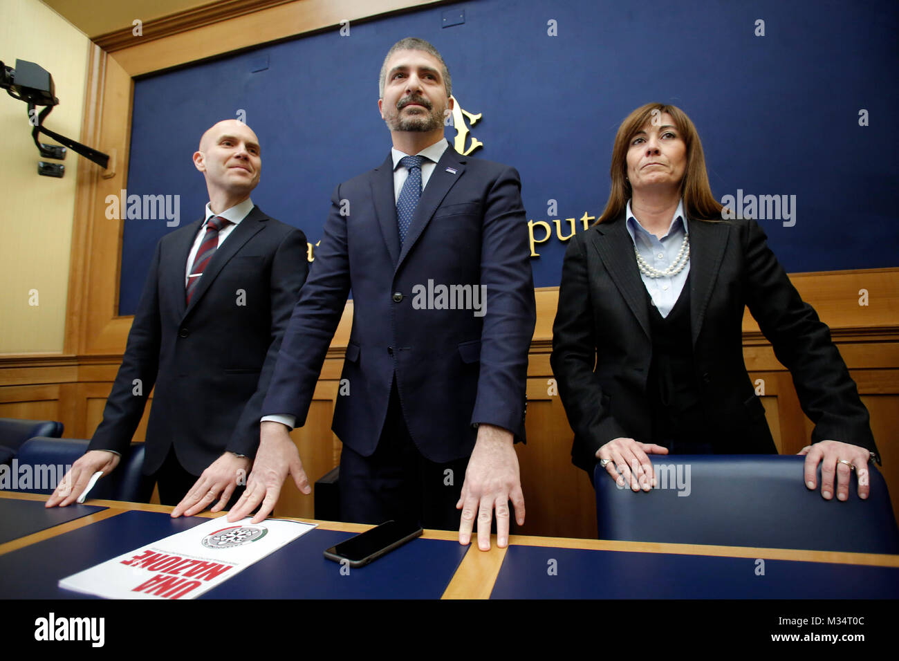 Simone Di Stefano con i candidati Mauro Antonini e Angela De Rosa Roma ...