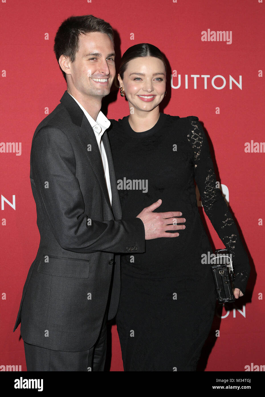 Los Angeles, USA. 8th Feb, 2018. Miranda Kerr, Evan Spiegel. The Broad ...